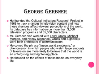 Gerbner - Mainstreaming Violence (part 1) | PPT