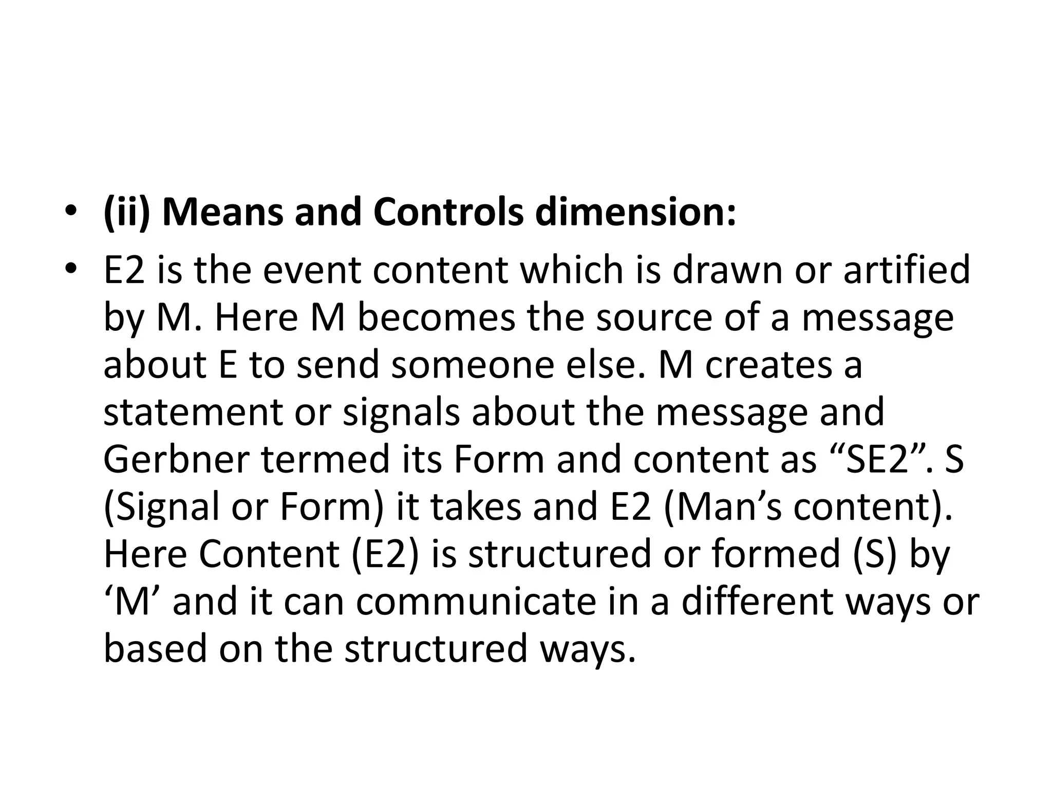 Gerbner’s model of communication | PPTX