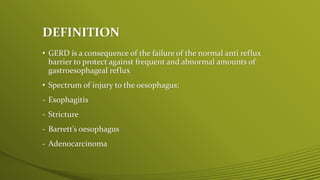 Gastroesophageal Reflux Disease (GERD) | PPTX