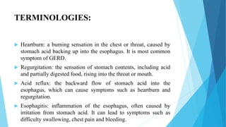 GASTRO ESOPHAGEAL REFLUX DISEASE(GERD).pptx | Free Download