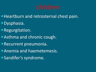 Gerd in children and its treatment | PPTX