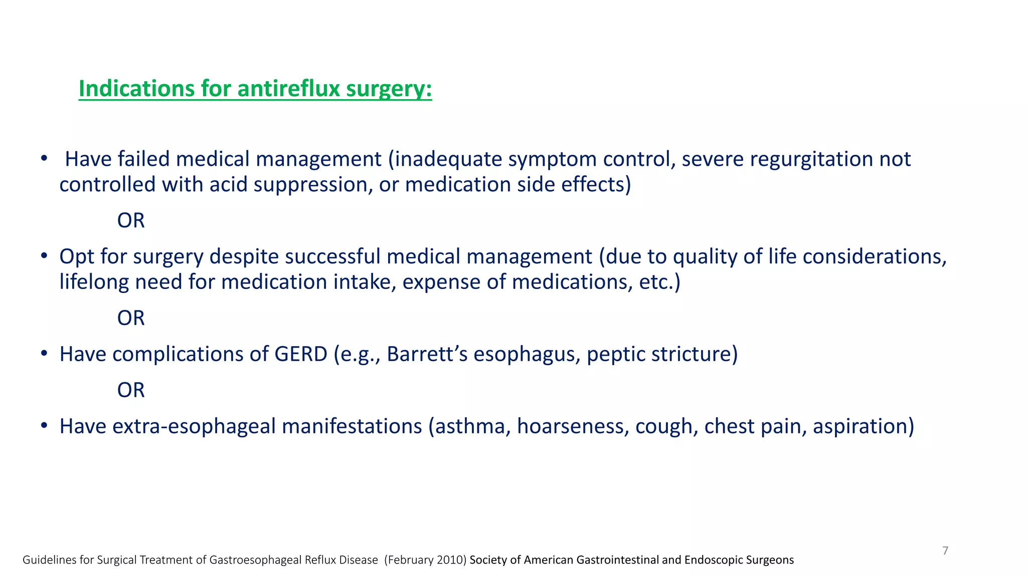 Gerd surgical management | PPTX