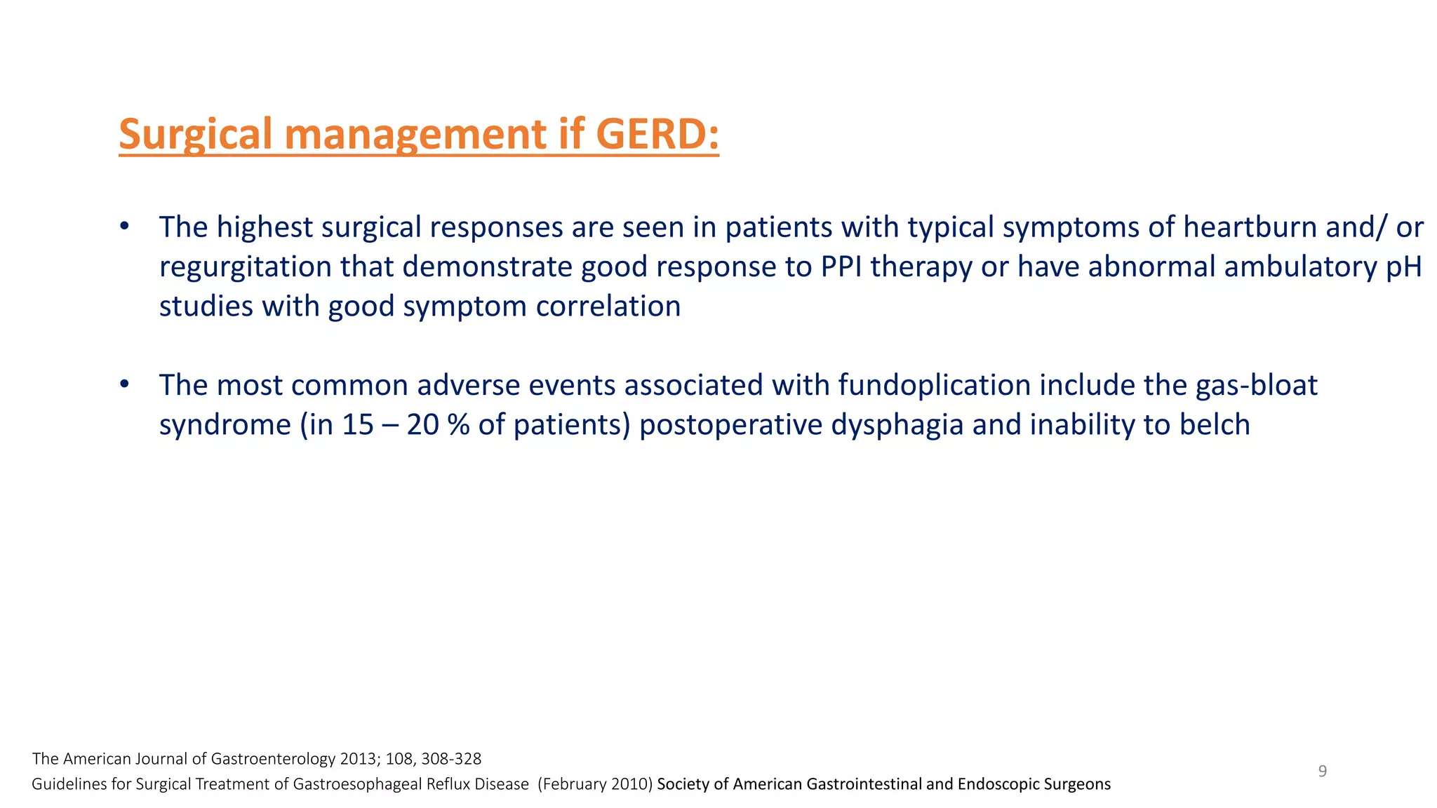 Gerd surgical management | PPTX