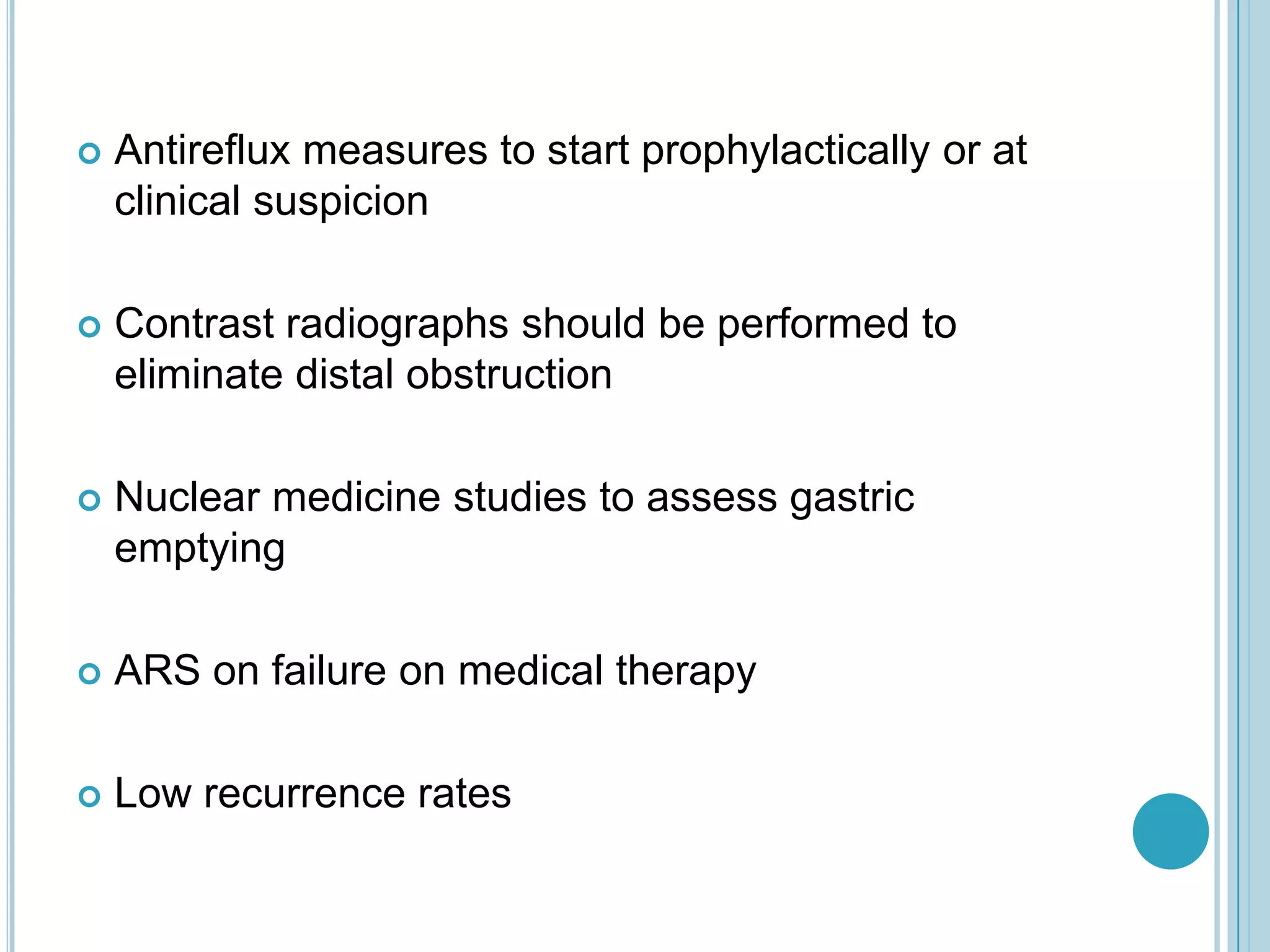 Gastroesophageal Reflux With Relevance To Pediatric Surgery | PPTX