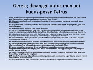 Gereja panggilan kekudusan | PPTX