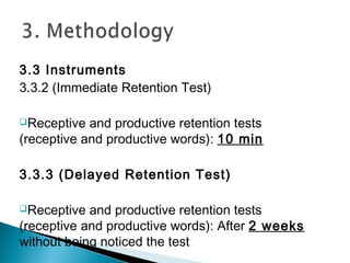 Receptive and Productive Vocabulary Teaching through Online with ...