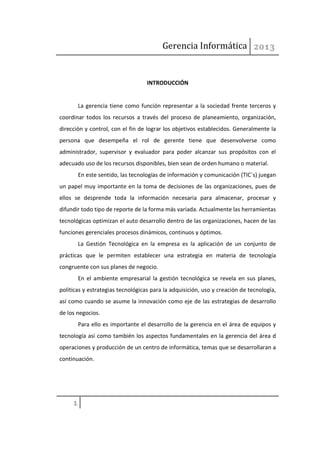Gerencia informatica | PDF