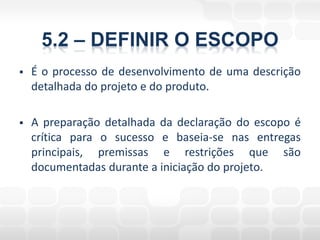 Gerenciamento de projetos aula 4 (escopo) | PDF