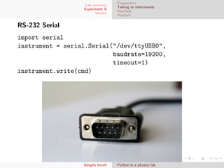 Python in a physics lab | PDF