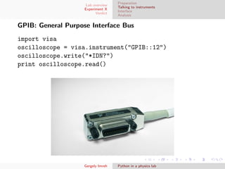 Python in a physics lab | PDF