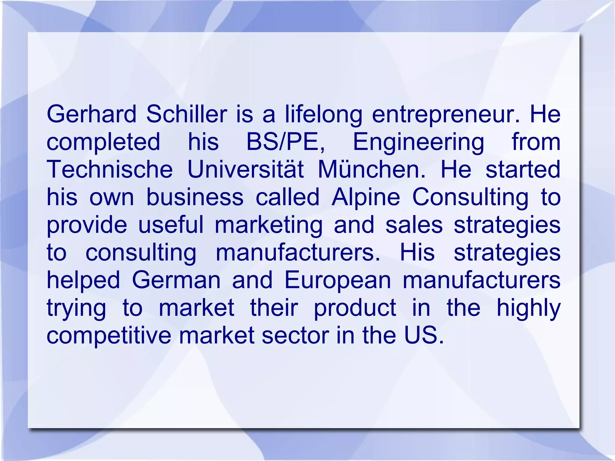 Gerhard schiller | PPT