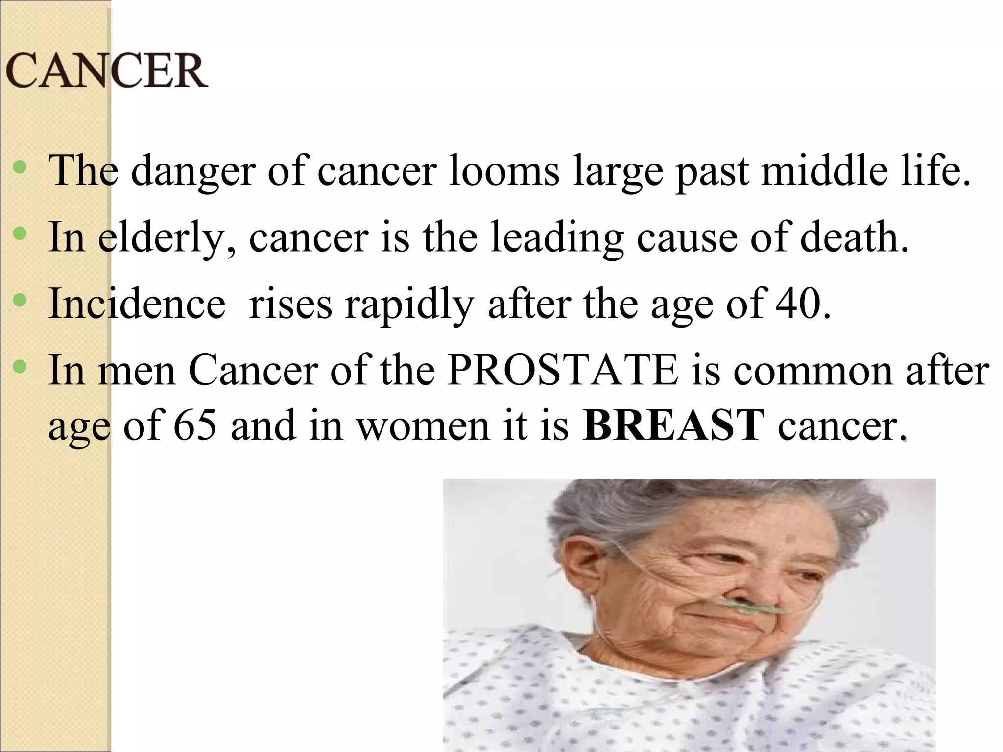 Geriatric health with their problem and control | PPT