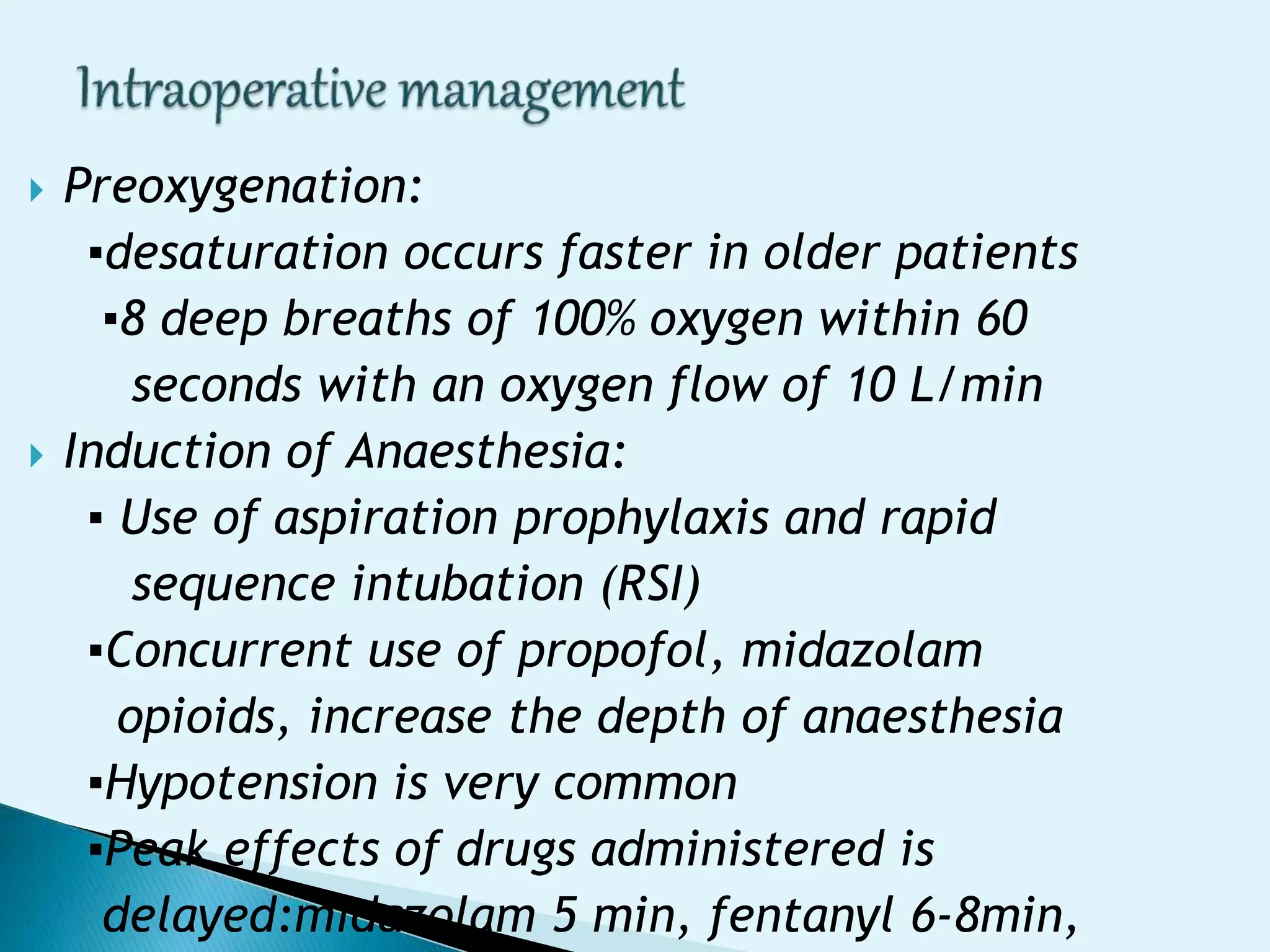 Geriatric anaesthesia | PPTX