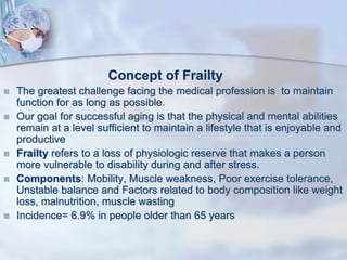 Geriatric anaesthesia- Dr harsimran Walia | PPT