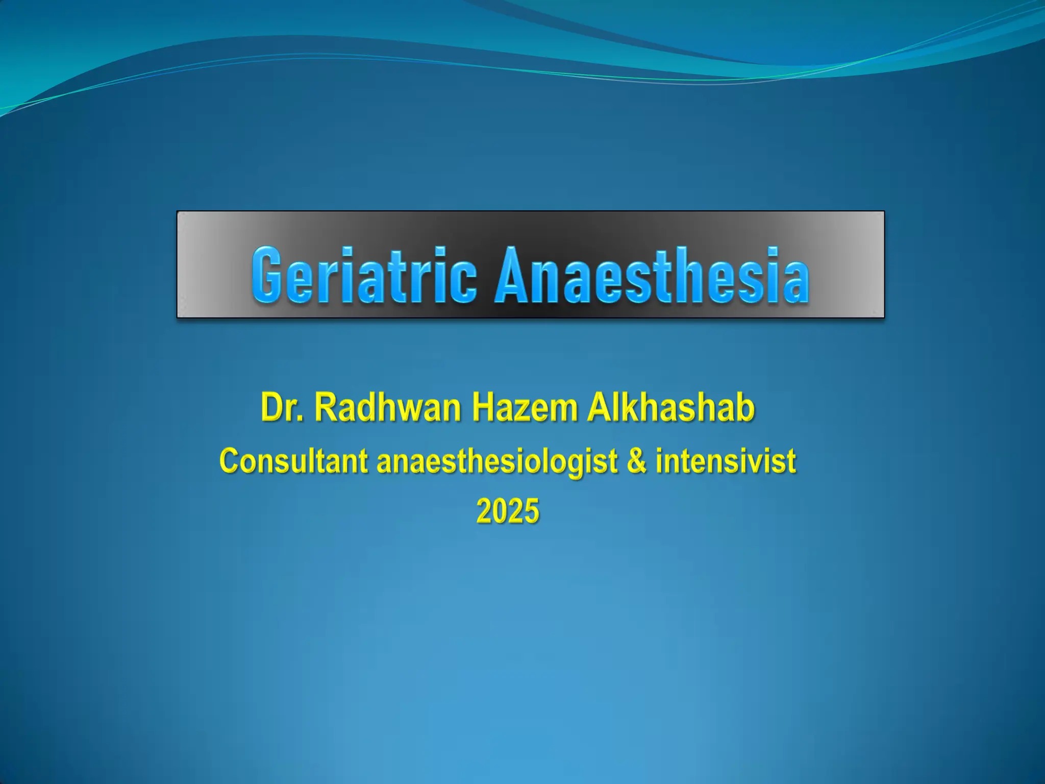 A geriatric anaesthesia with new updating | PDF