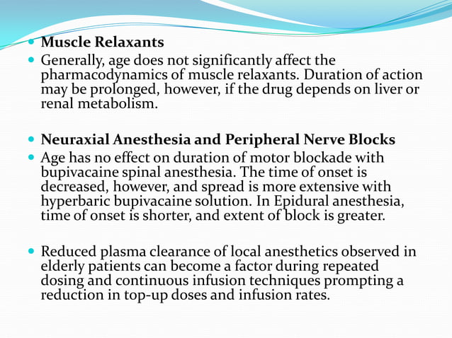 Geriatric anesthesia | PPTX | Brain and Nervous System Disorders ...