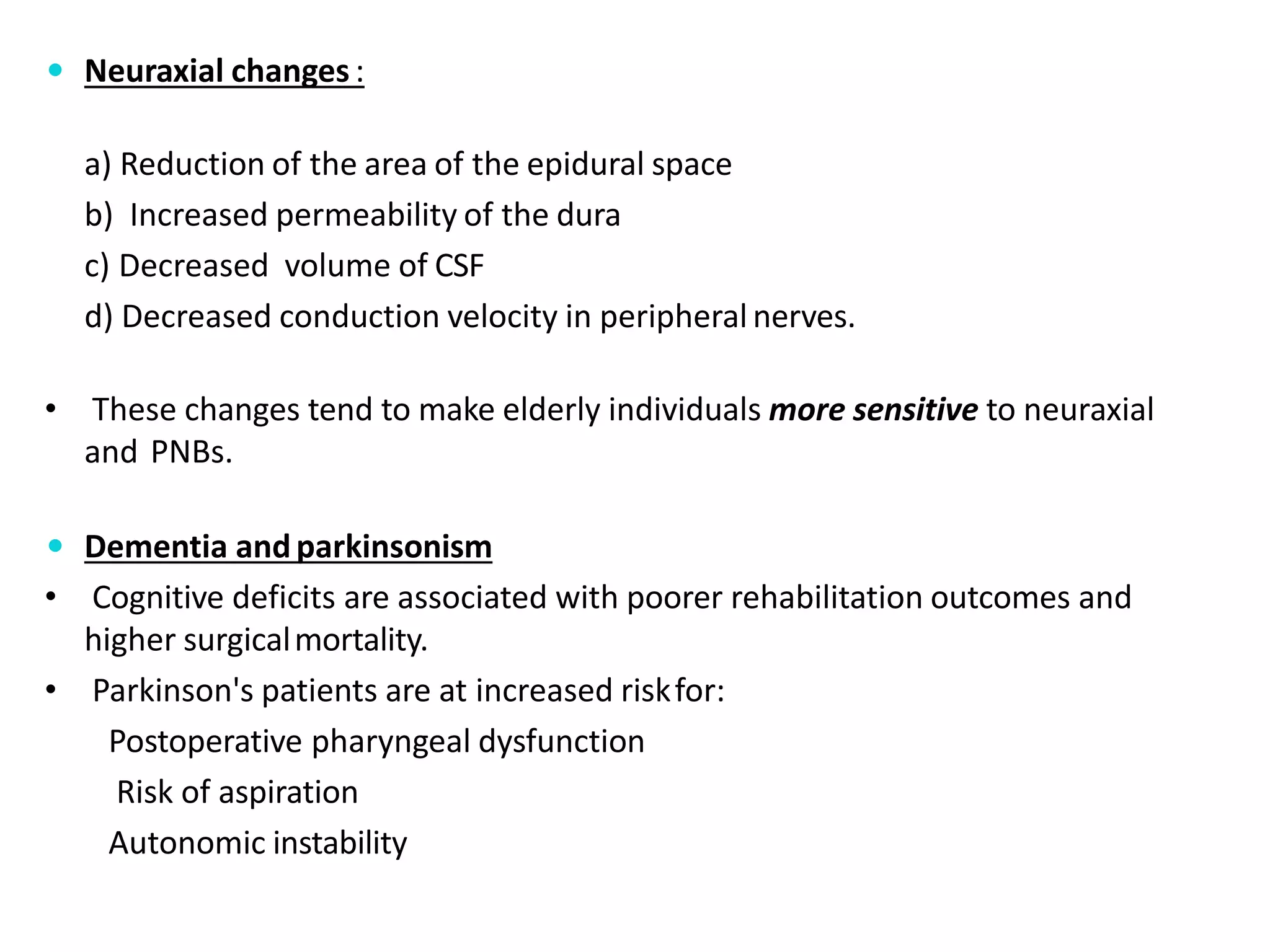 Geriatric anesthesia | PPTX