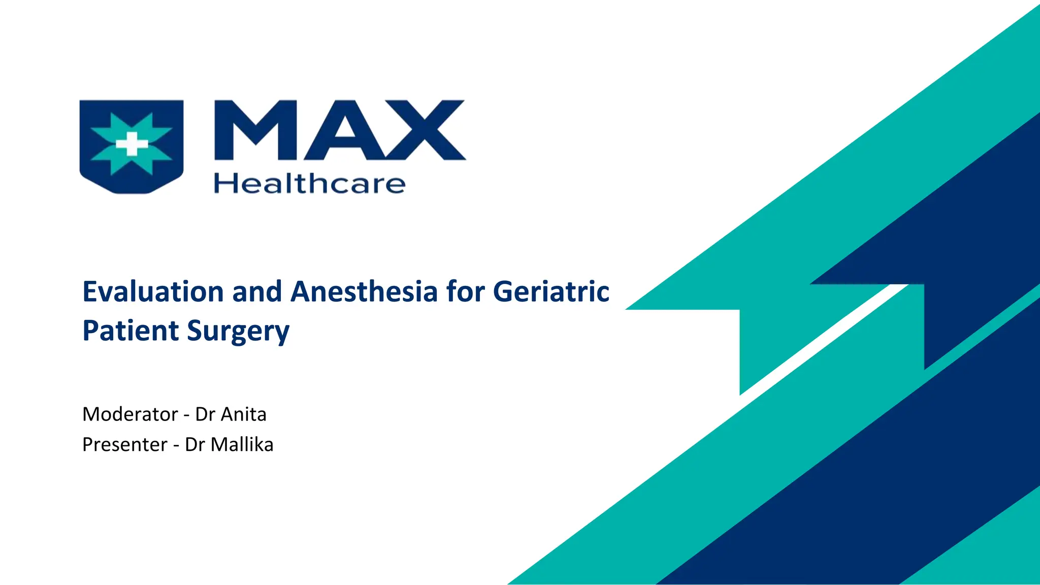EVALULATION AND ANESTHETIC AMANAGEMENT FOR GERIATRIC PATIENT | PPT