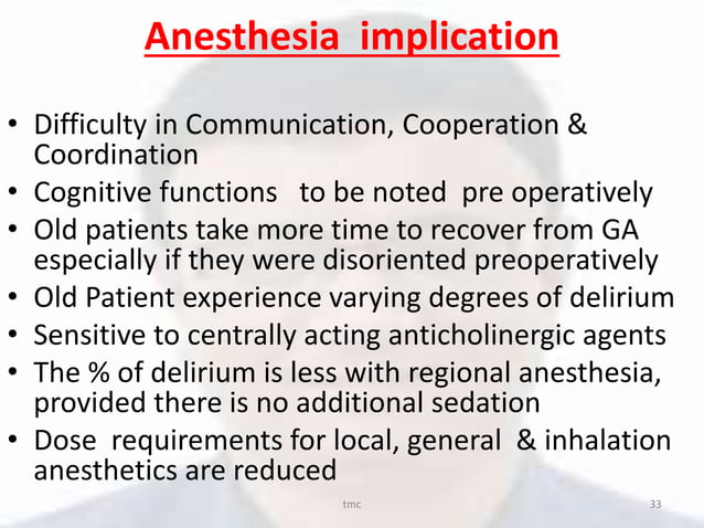 Anesthetic management of Geriatric patients | PPTX