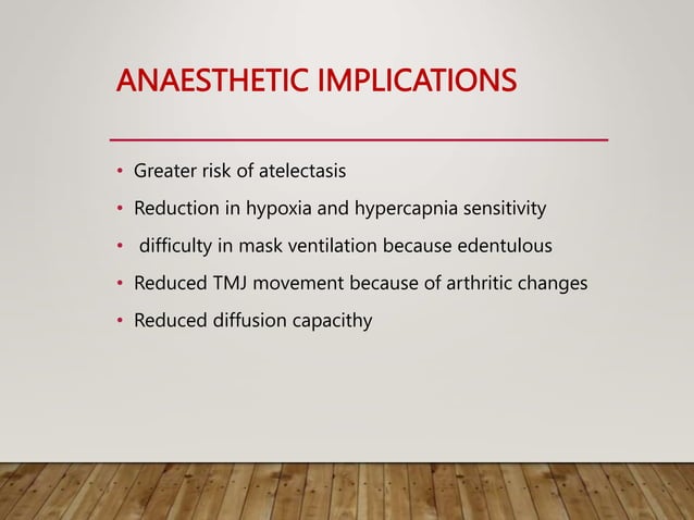 Geriatric Anesthesia for geriatric people above sixty years | PPT