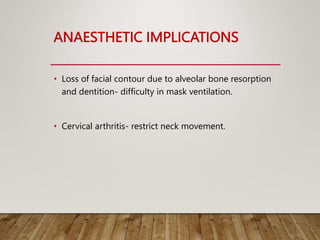 Geriatric Anesthesia for geriatric people above sixty years | PPT