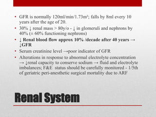 Geriatric anesthesia with special consideration Petrus Iitula | PPTX