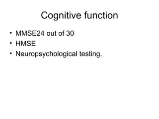 Geriatric assessment for mental illness | PPT