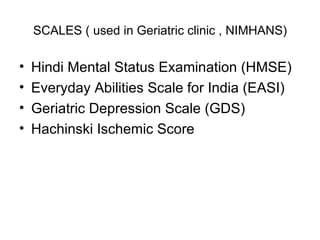 Geriatric assessment for mental illness | PPT