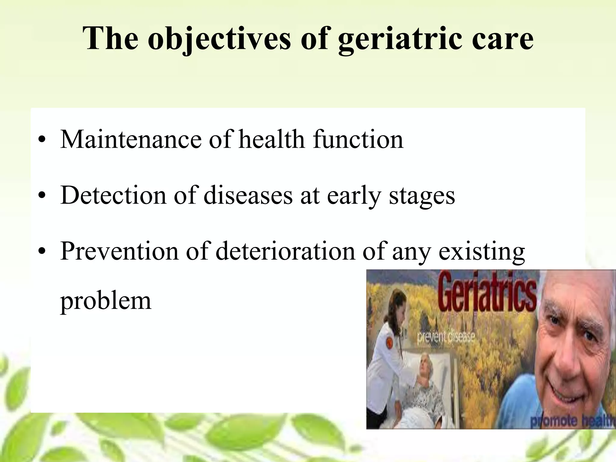 Geriatric care | PPTX