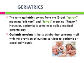 geriatric consideration presentation.... | PPTX