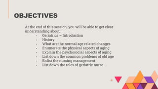 Geriatric Considerations in Nursing | Juhin J | PDF