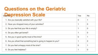 Geriatric Depression Scale | PPTX