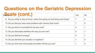Geriatric Depression Scale | PPTX