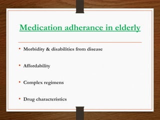 Geriatric Drug Use for pharmacokineticspptx | PPTX