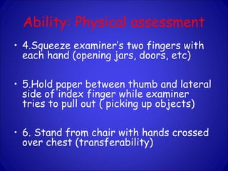 GERIATRIC FUNCTIONAL ASSESSMENT practices | PPT