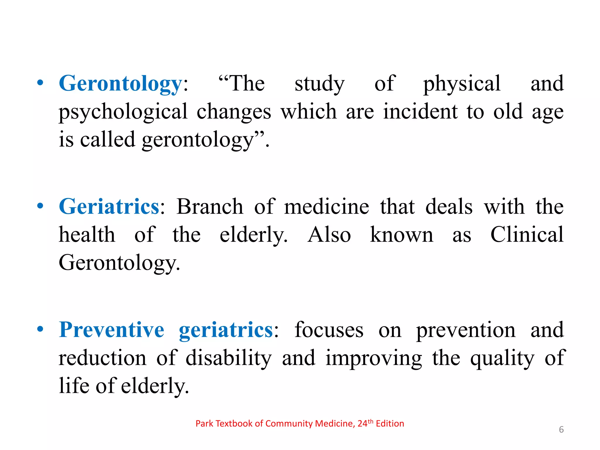 Geriatric health old age in new india | PPTX