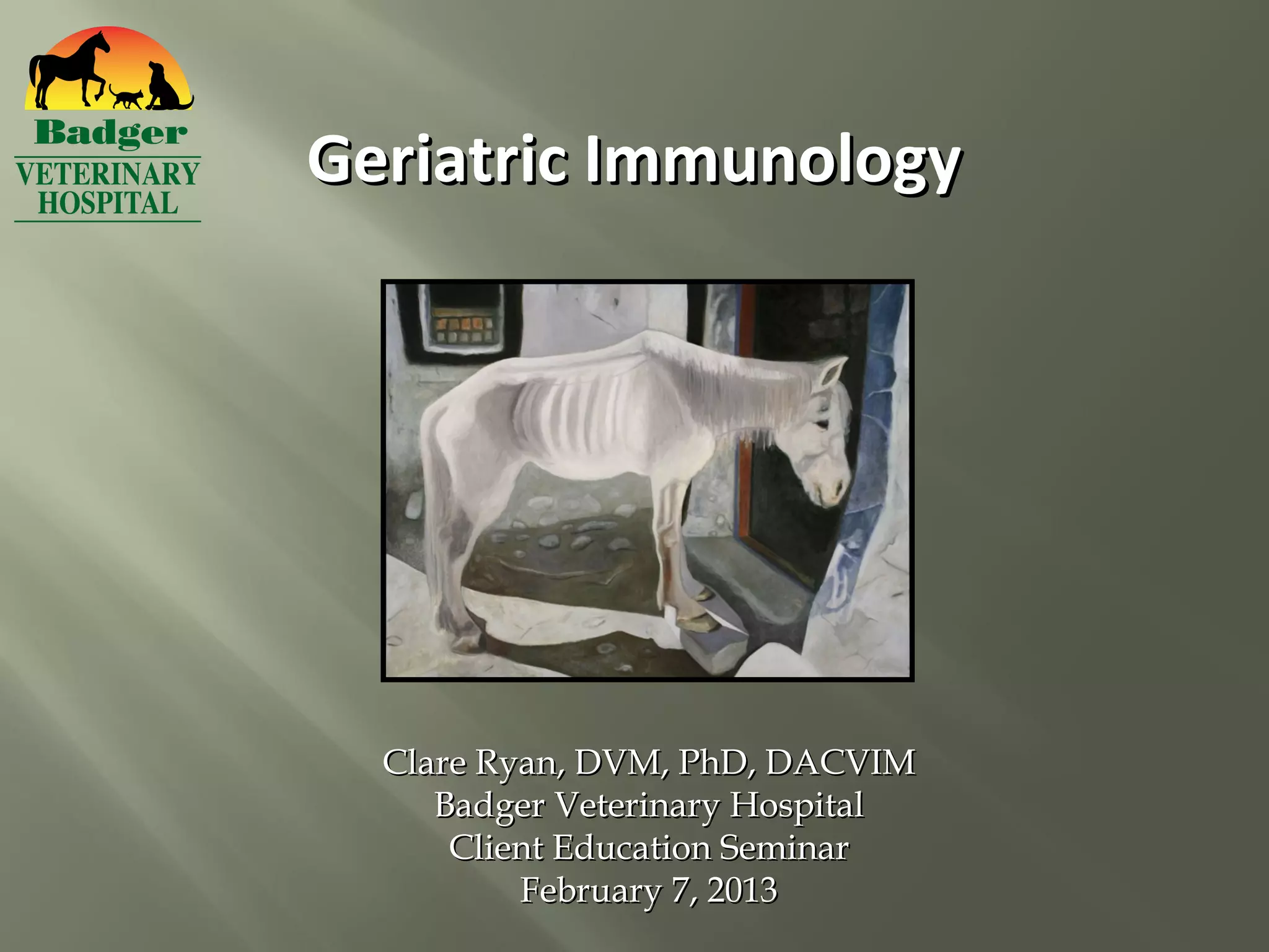Geriatric immunology slides | PPT