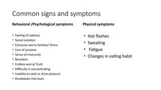 Geriatric mental health signs and symptom management | PPTX