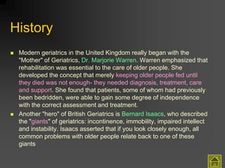 Geriatric, Need hierarchy, Psychology | PPSX