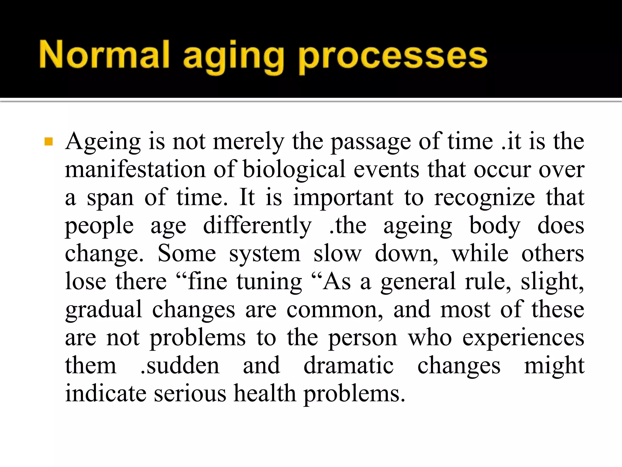 Geriatric nursing ppt | PPTX