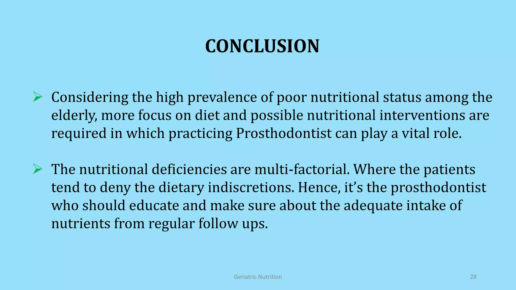 Geriatric nutrition | PPTX