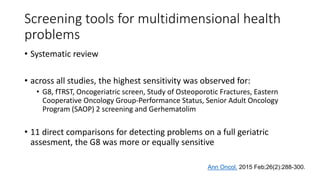 Geriatric oncology 2019 | PPTX