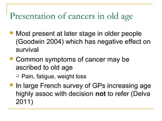 Geriatric oncology | PPT