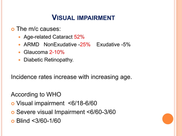 Geriatric ophthalmology | PPTX | Eye and Vision Conditions | Diseases ...