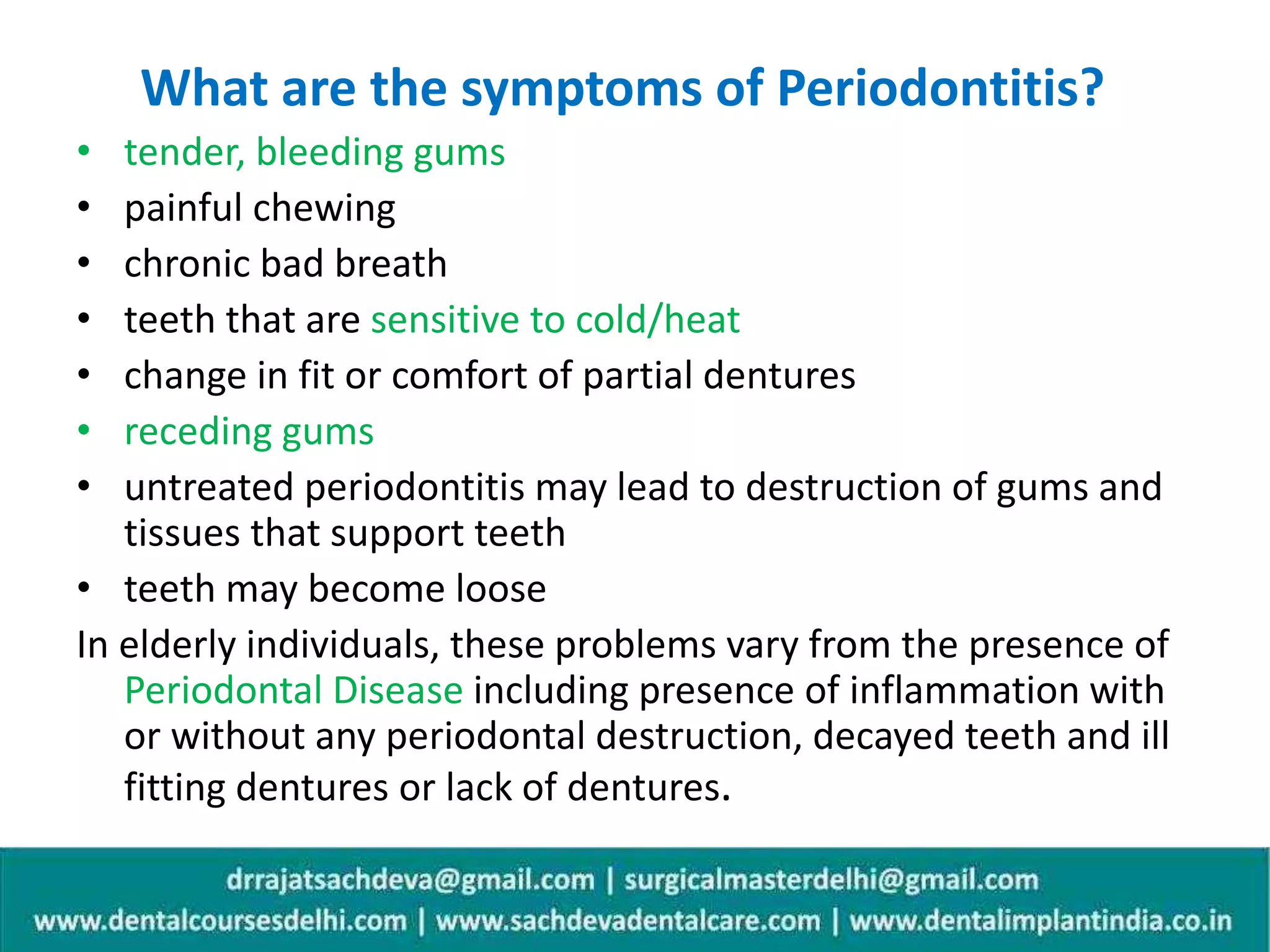 Geriatric patients and gum disease ,Periodontal disease , periodontitis ...