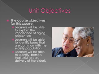 Geriatric Population Presentation | PPTX