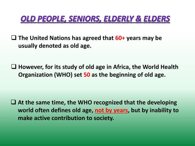 Geriatric presentation | PPTX