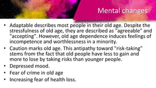 Age Related Problems / Geriatric problems | PPTX