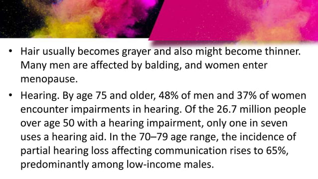 Age Related Problems / Geriatric problems | PPTX