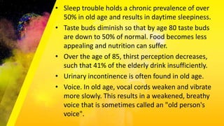 Age Related Problems / Geriatric problems | PPTX